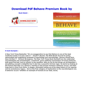 Behave Book Pdf Download - Fill Online, Printable, Fillable, Blank | pdfFiller