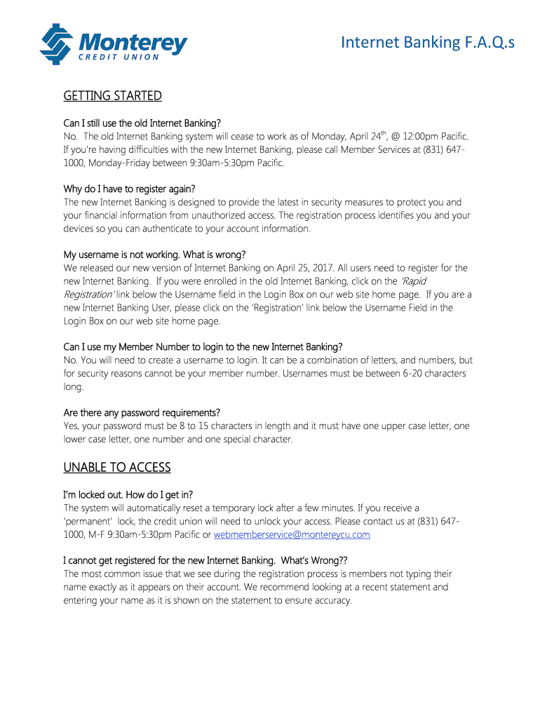 Fillable Online Internet Banking F Fax Email Print - pdfFiller