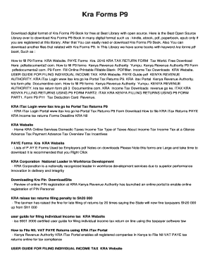 Fillable Online Kra Forms P9 Fax Email Print - pdfFiller