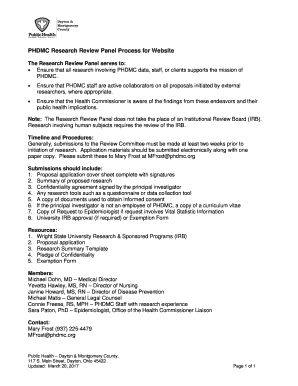 Fillable Online PHDMC Research Review Panel Process for Website Fax ...