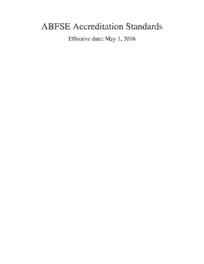 Fillable Online ABFSE Accreditation Standards Fax Email Print - pdfFiller