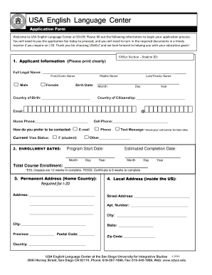 Fillable Online USA English Language Center Fax Email Print - pdfFiller