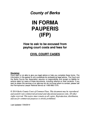 Fillable Online IFP Forms and Instructions - Berks County Fax Email ...