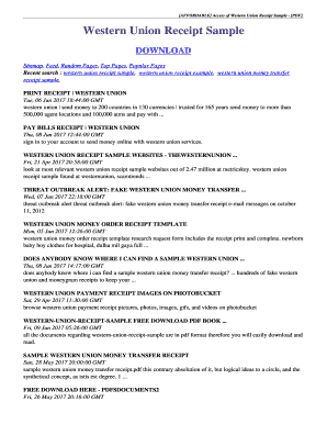 Fillable Online AFFORDABLE Access of Western Union Receipt Sample - PDF ...