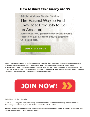 Fillable Online How to make fake money orders Fax Email Print - pdfFiller