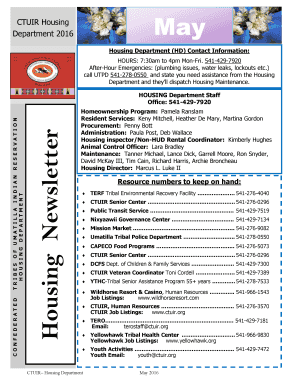 Fillable Online CTUIR Housing Fax Email Print - pdfFiller