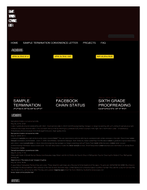 Fillable Online SAMPLE TERMINATION CONVENIENCE LETTER Fax Email Print ...