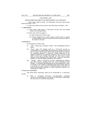 Fillable Online RULES FOR HOUSE RENT ALLOWANCE Fax Email Print - pdfFiller