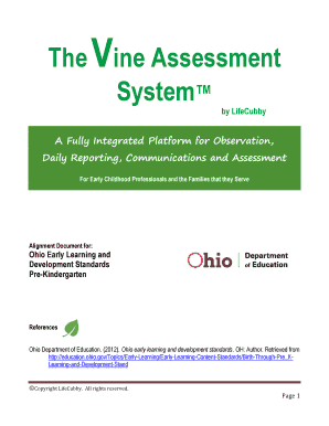 Fillable Online Ohio Early Learning and Fax Email Print - pdfFiller