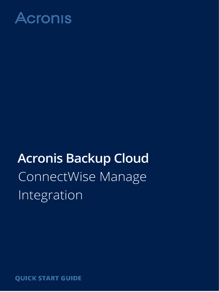 Fillable Online Acronis Backup Cloud Fax Email Print - pdfFiller