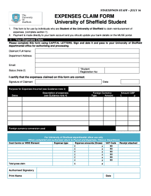 Fillable Online FIN/EXP/NON STAFF JULY 16 Fax Email Print - pdfFiller