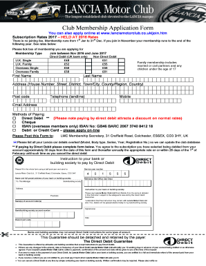 Fillable Online Club Membership Application Form Fax Email Print ...