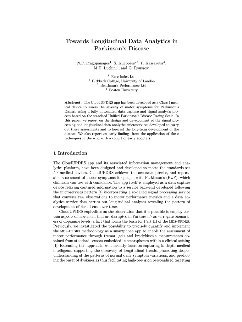 Fillable Online Towards Longitudinal Data Analytics in Fax Email Print ...