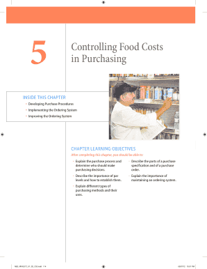 Fillable Online Controlling Food Costs Fax Email Print - pdfFiller