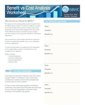 Fillable Online Benefit vs Cost Analysis Fax Email Print - pdfFiller