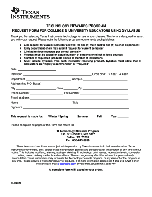 Fillable Online REQUEST FORM FOR COLLEGE & UNIVERSITY EDUCATORS USING ...