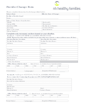 Fillable Online Manuals, Forms and Resources New Hampshire Healthy ...