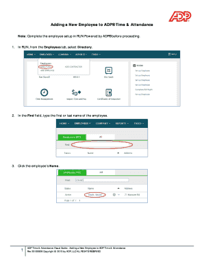 Fillable Online Adding a New Employee to ADP Time & Attendance Fax ...