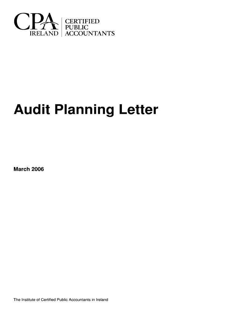 Fillable Online Audit Planning Letter Fax Email Print - pdfFiller
