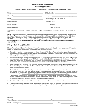Fillable Online Course Agreement Fax Email Print - pdfFiller