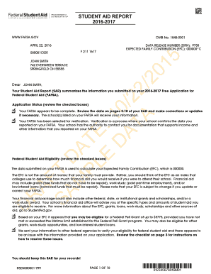 Fillable Online STUDENT AID REPORT Fax Email Print - pdfFiller