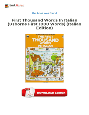 Fillable Online (Usborne First 1000 Words) (Italian Fax Email Print ...