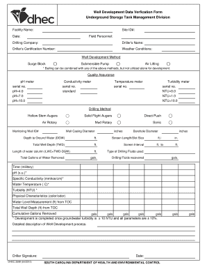 Fillable Online Well Development Data Verfication Form. Well ...