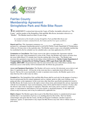 Fillable Online Stringfellow Park and Ride Bike Room Fax Email Print ...