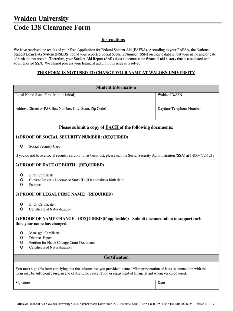 Fillable Online Student Loan Data System (NSLDS) found your reported ...