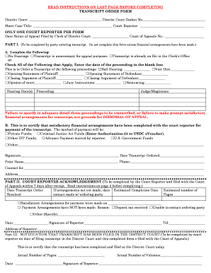 Fillable Online District Court: District Court Docket No Fax Email ...