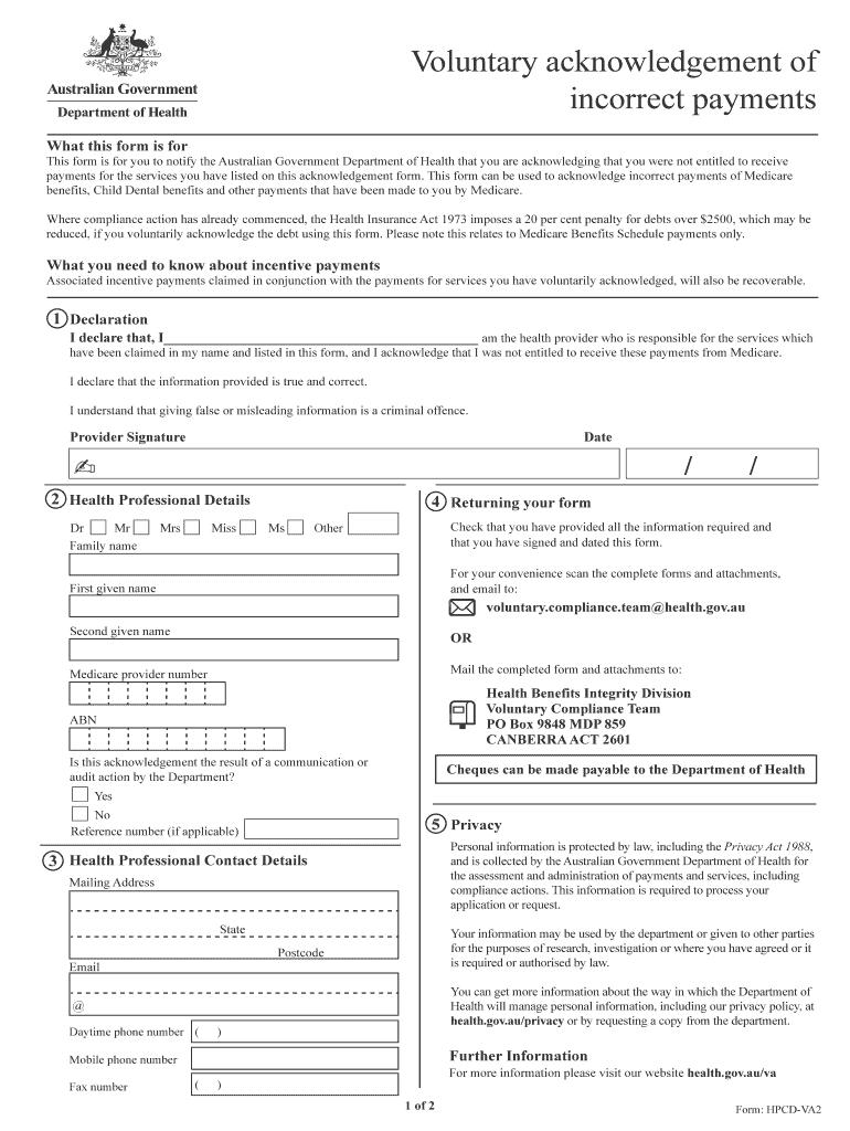 Fillable Online Voluntary acknowledgement of Fax Email Print - pdfFiller