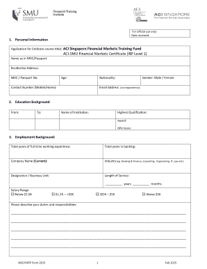 Fillable Online fti smu edu ACI-SMU Financial Markets Certificate (IBF ...