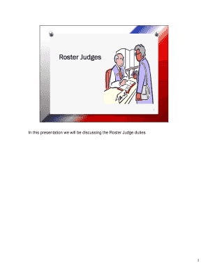 Fillable Online In this presentation we will be discussing the Roster ...