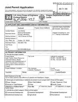 Fillable Online , Joint Permit Application Fax Email Print - pdfFiller