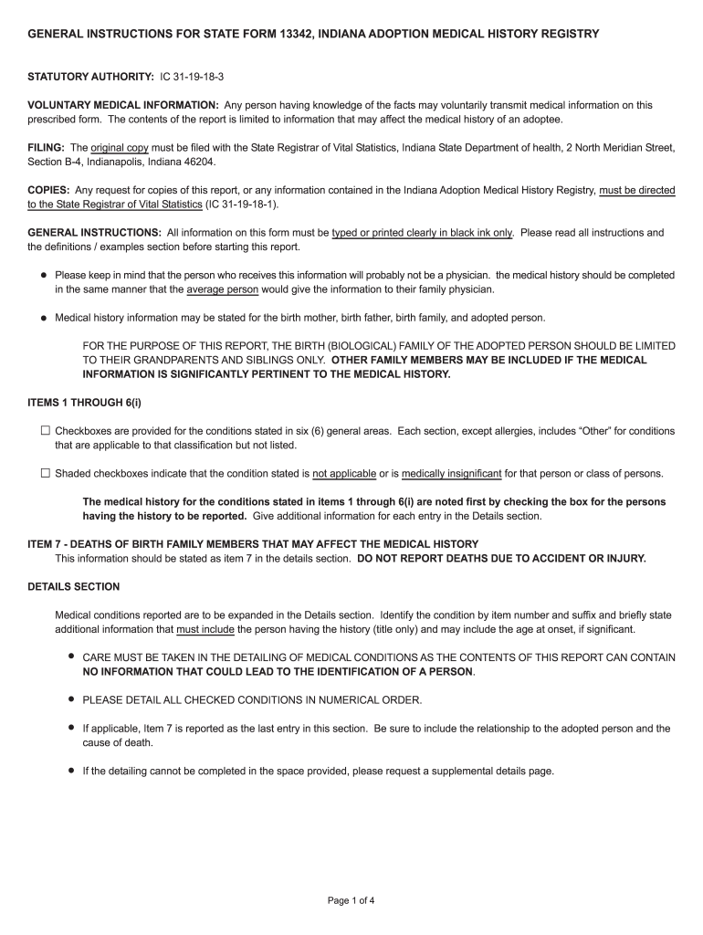 IN State Form 13342 - Fill Online, Printable, Fillable, Blank - pdfFiller