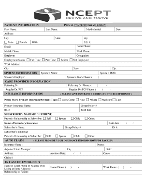 Fillable Online PLEASE COMPLETE FORM LEGIBLY Fax Email Print - pdfFiller