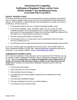 Fillable Online (RCRA Subtitle C Site Identification Form) Fax Email ...