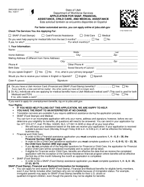 Fillable Online State of Utah Department of Workforce Services ...