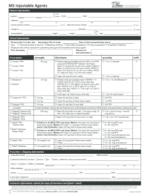 Fillable Online MS Injectable Agents Fax Email Print - pdfFiller