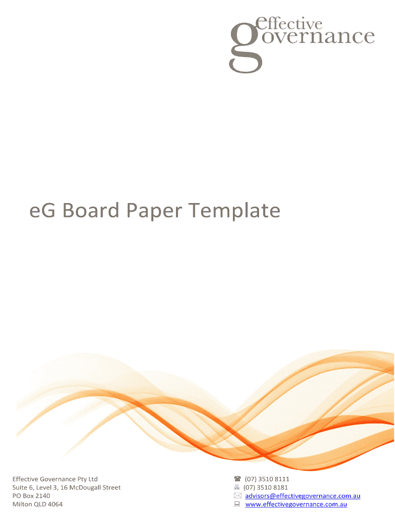 Fillable Online eG Board Paper Template Fax Email Print - pdfFiller