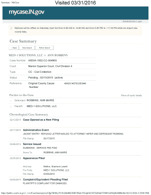 Fillable Online Summary - MyCase Fax Email Print - pdfFiller