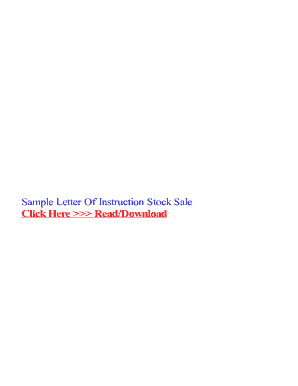 Fillable Online Sample Letter Of Instruction Stock Sale Fax Email Print ...