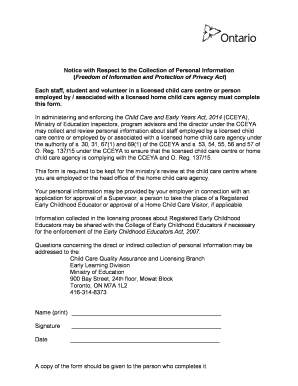 Fillable Online Notice with Respect to the Collection of Personal ...