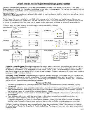 Fillable Online The method for calculating square footage requires ...