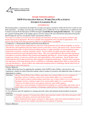 Fillable Online MSW FOUNDATION SOCIAL WORK FIELD PLACEMENT Fax Email ...