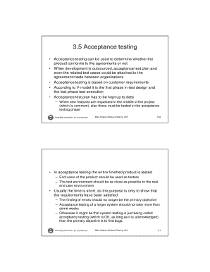 Fillable Online 5 Acceptance testing Fax Email Print - pdfFiller