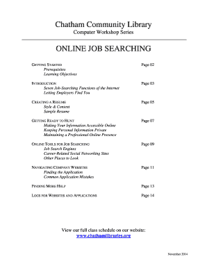 Fillable Online Chatham Community Library Fax Email Print - pdfFiller