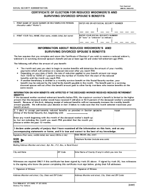 Fillable Online SURVIVING DIVORCED SPOUSE'S BENEFITS Fax Email Print - pdfFiller