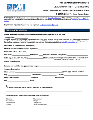 Fillable Online PMI LEADERSHIP INSTITUTE Fax Email Print - pdfFiller