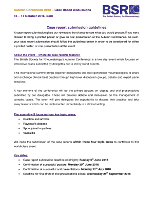 Fillable Online Case report submission guidelines Fax Email Print ...